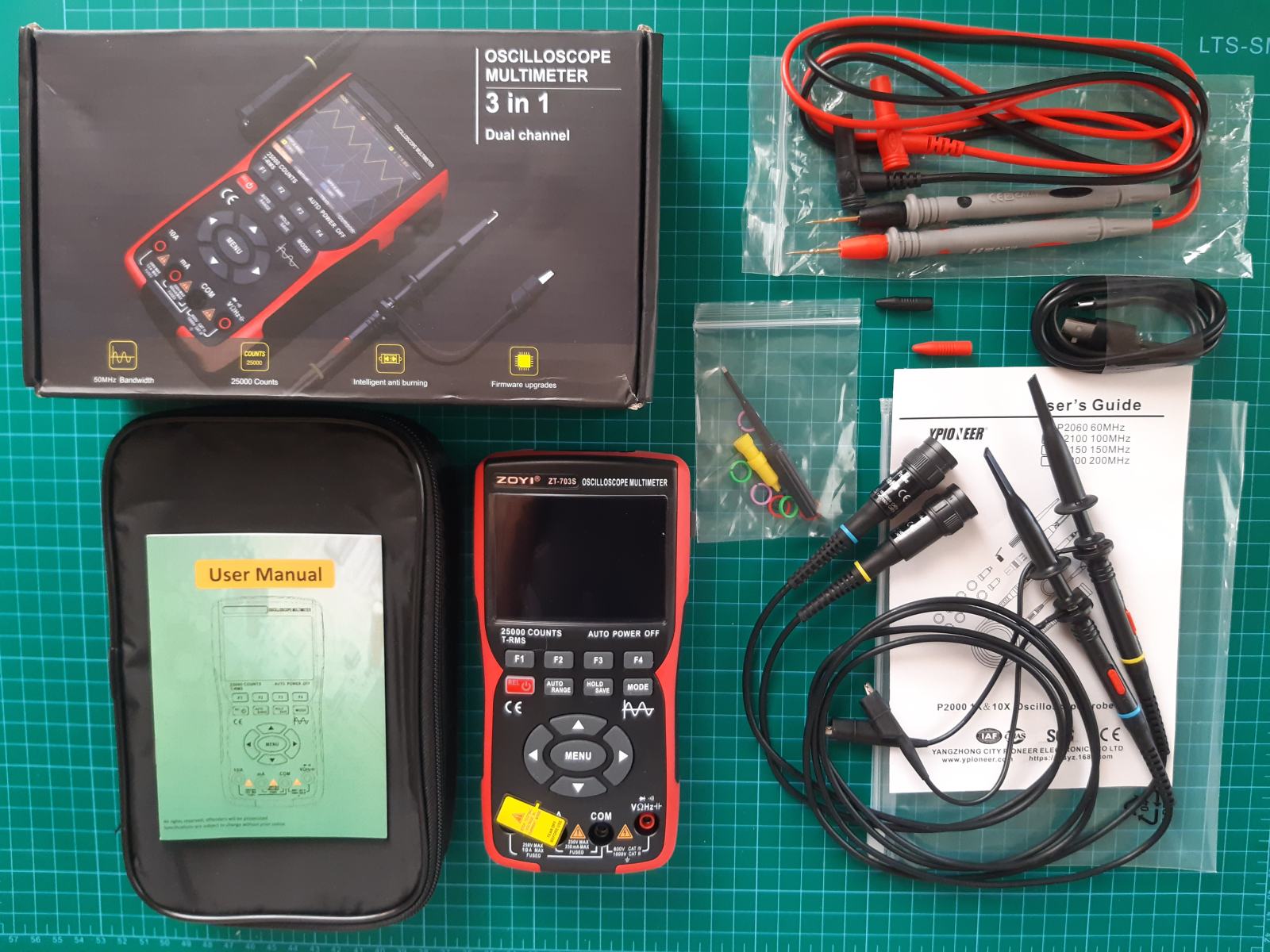 2 - KANALNI OSCILOSKOP +TRUE RMS MULTIMETER ZOYI ZT703S (NOVO !)