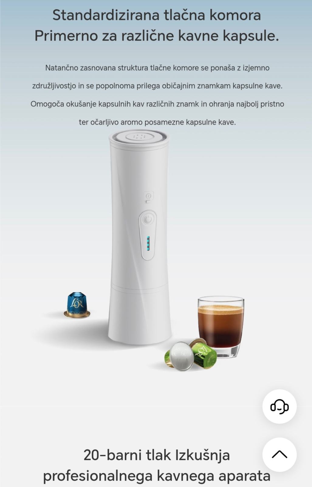 Honor choice prenosni aku coffee machine