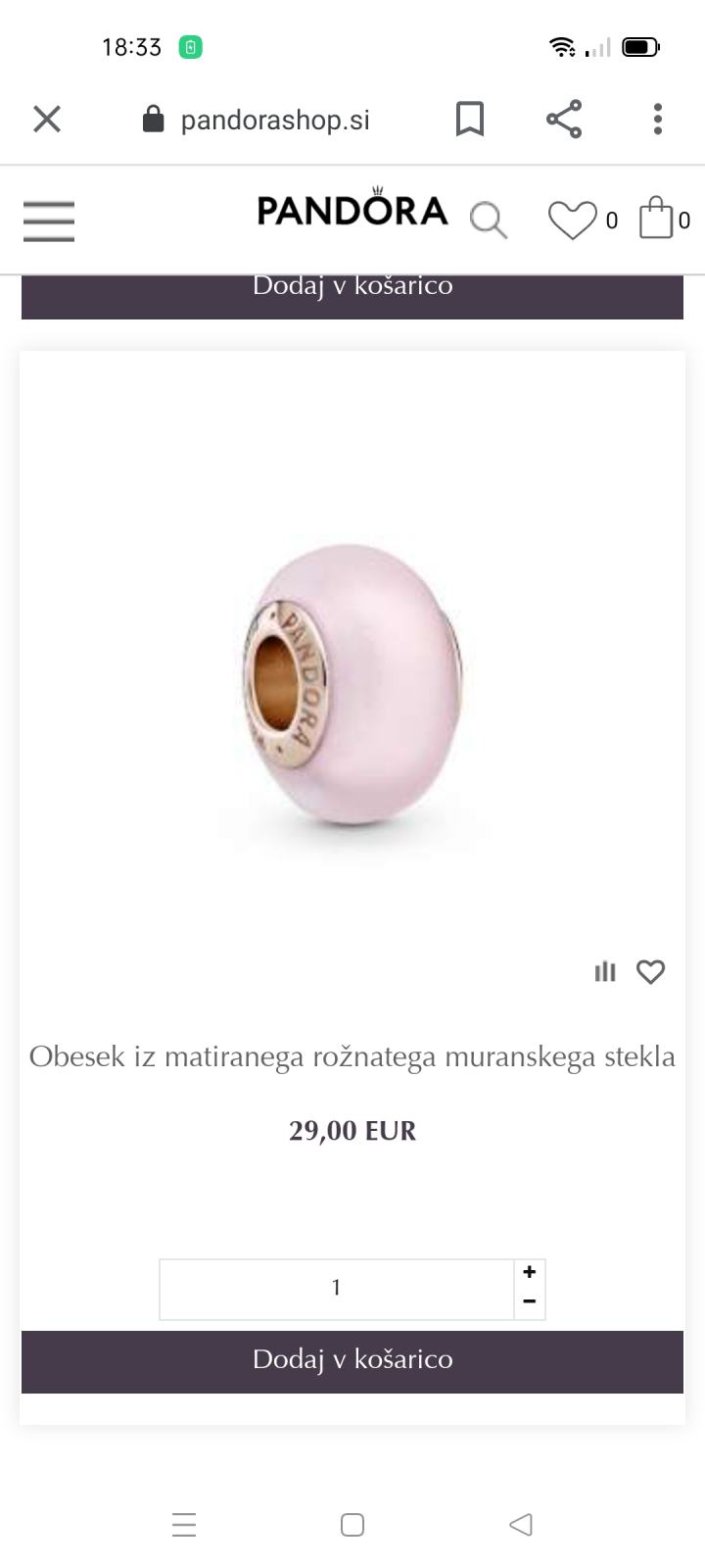 Pandora prstan in obeski