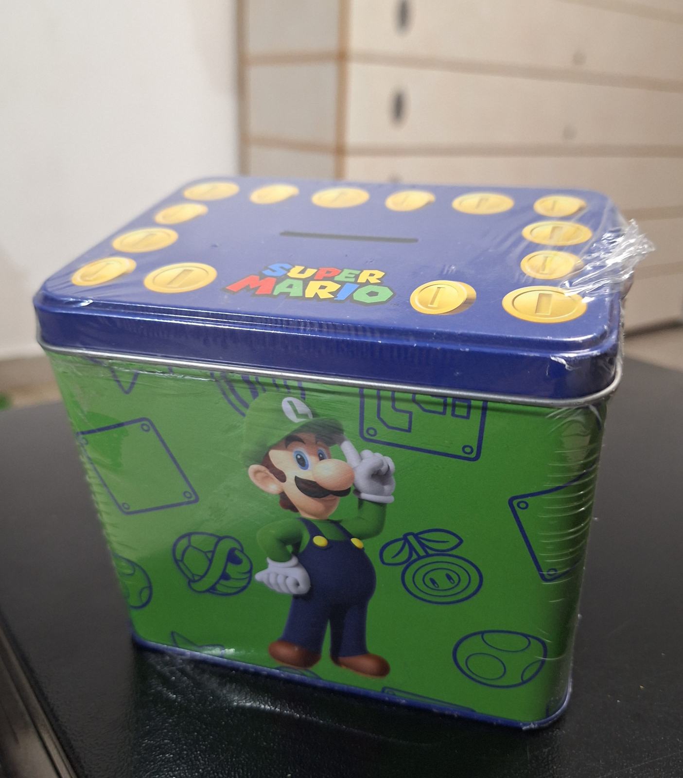 ŠPAROVČEK Z SKODELICO LUIGI SUPER MARIO BROS NINTENDO
