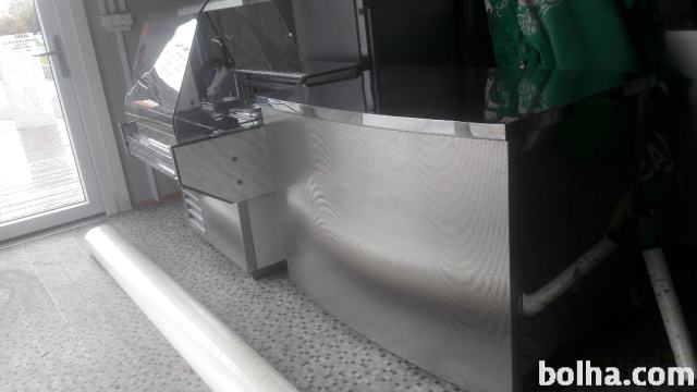 Hlajeni solatni bar inox, pult in friteza