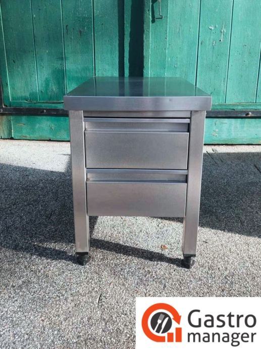 Inox podstavek za termične elemente z dvemi predali