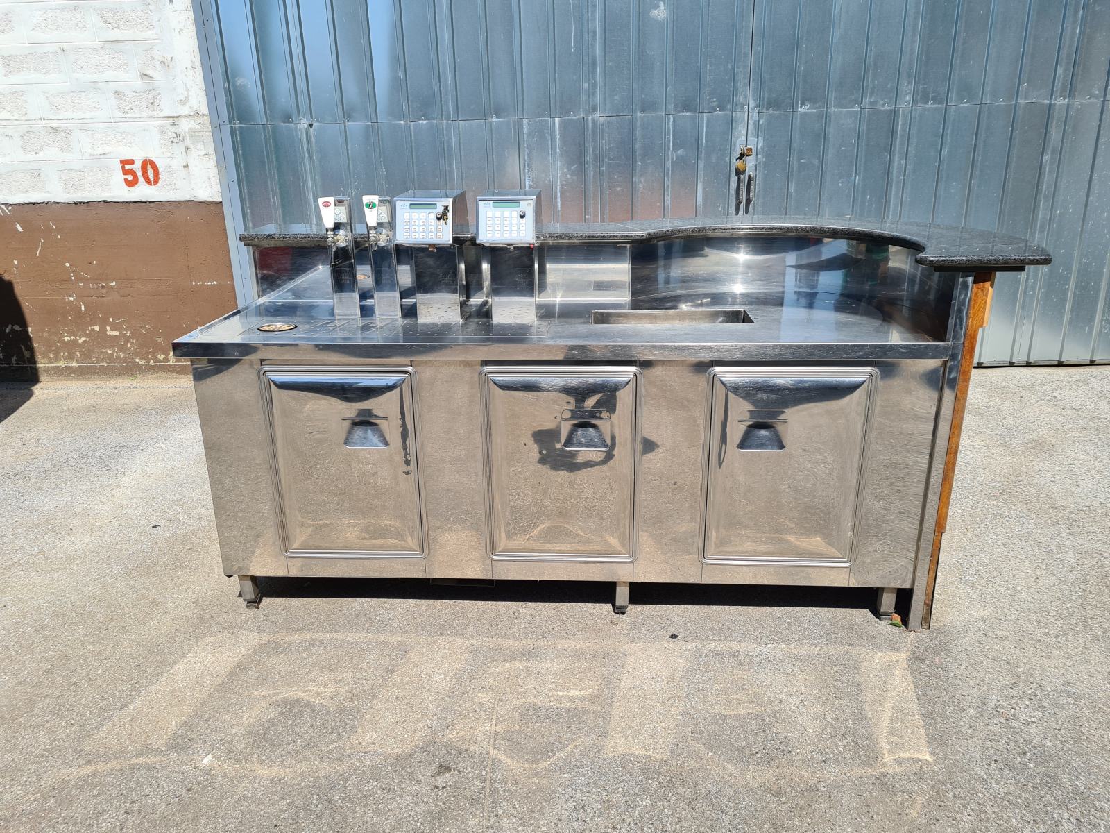 Inox šank, točilni pult