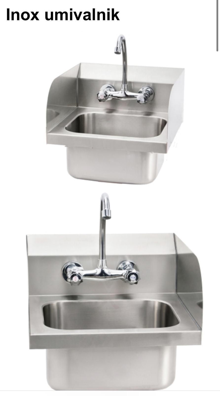 Inox umivalnik