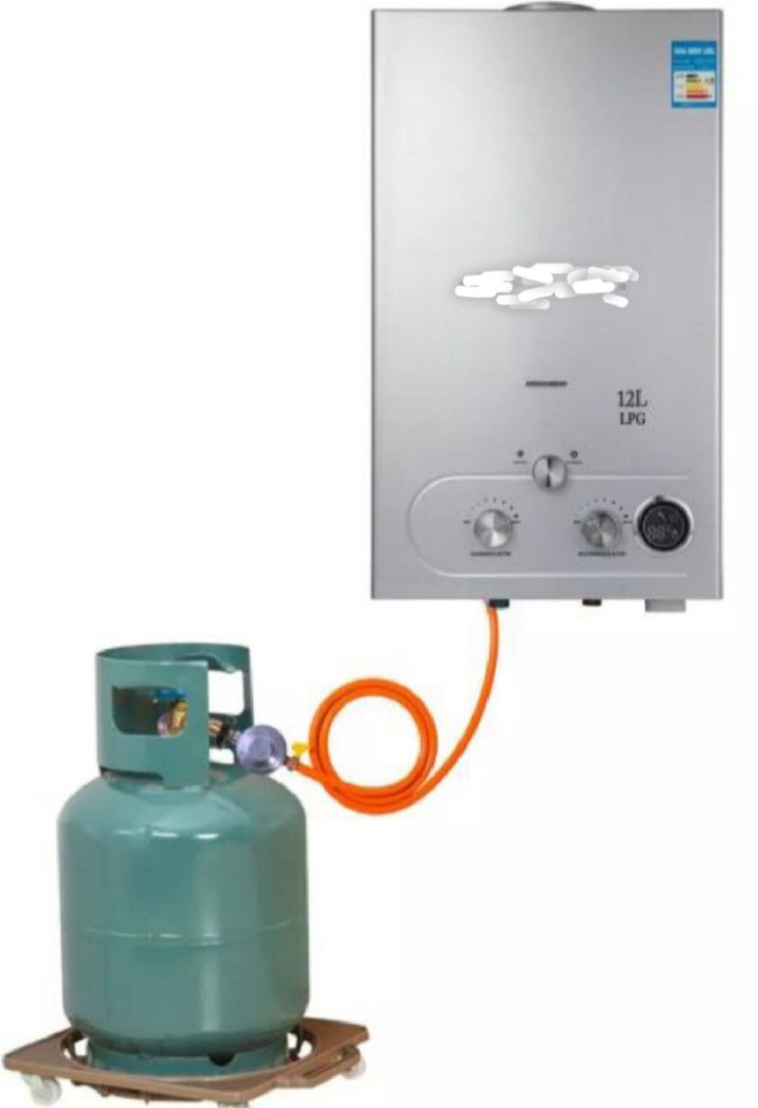 Nov 16L 32kW PRENOSNI pretočni plinski bojler za dom kamp avtodom