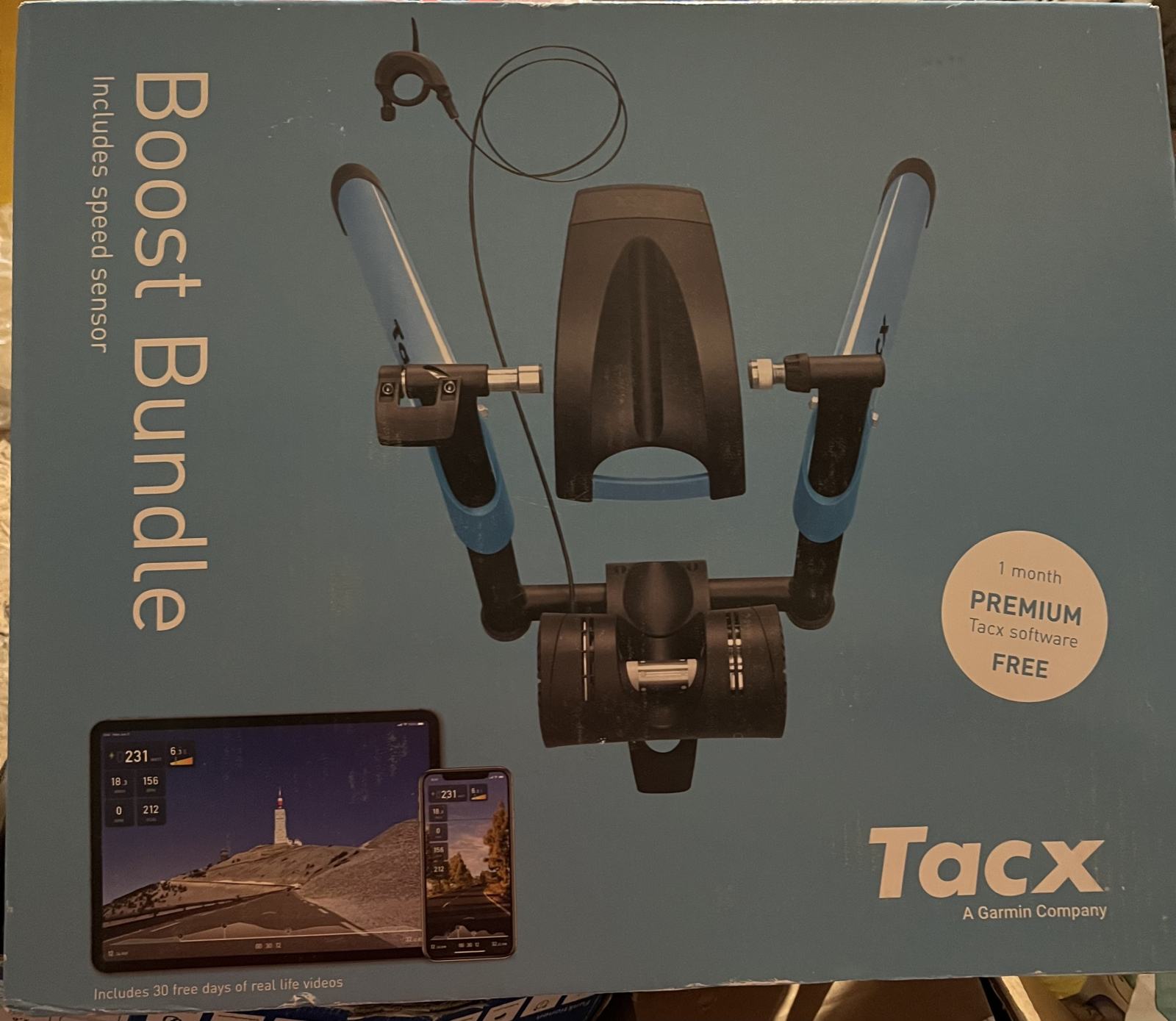 Tacx boost bundle trenžer za sobno vadbo kolesa NOV zapakiran