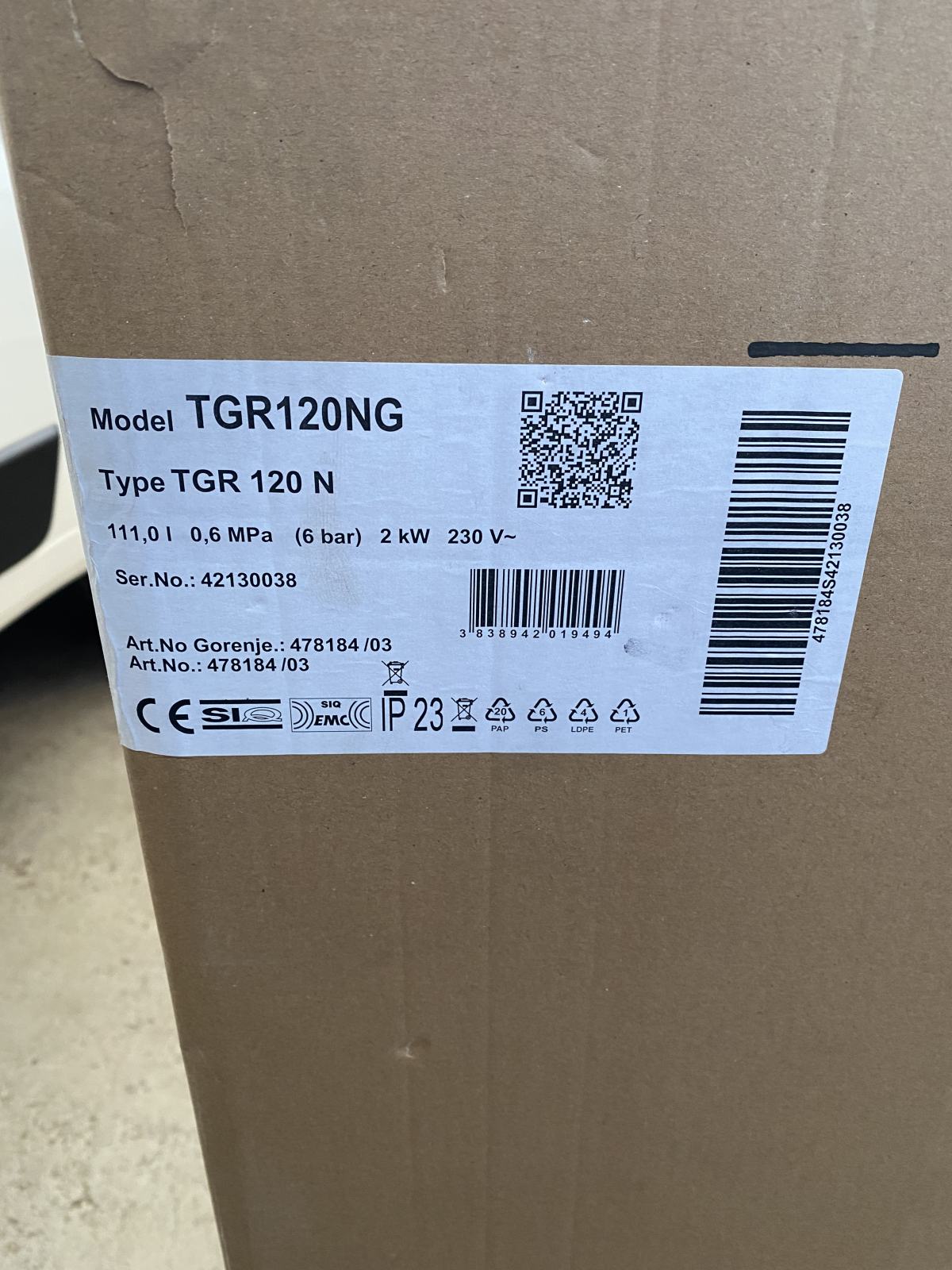 BOJLER GORENJE NOV 111L