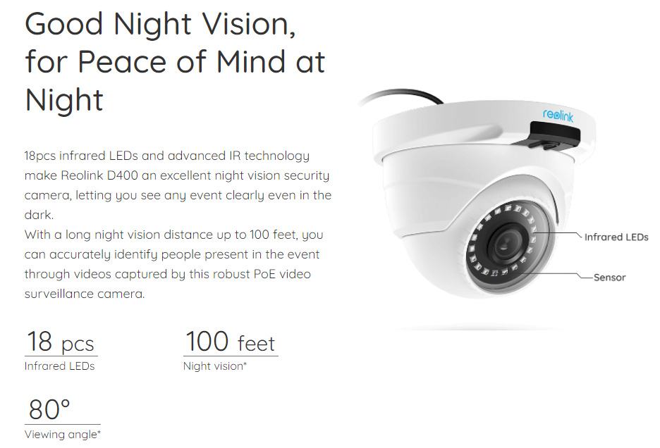 Reolink D400 - 4MP PoE Add-on Camera (za NVR) 3kos