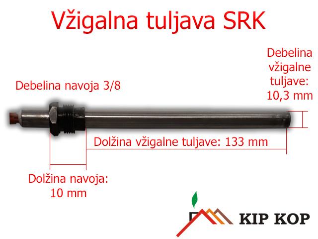 SRK KOVINSKA VŽIGALNA TULJAVA SVEČKA ZA KAMINSKE PEČI NA PELETE