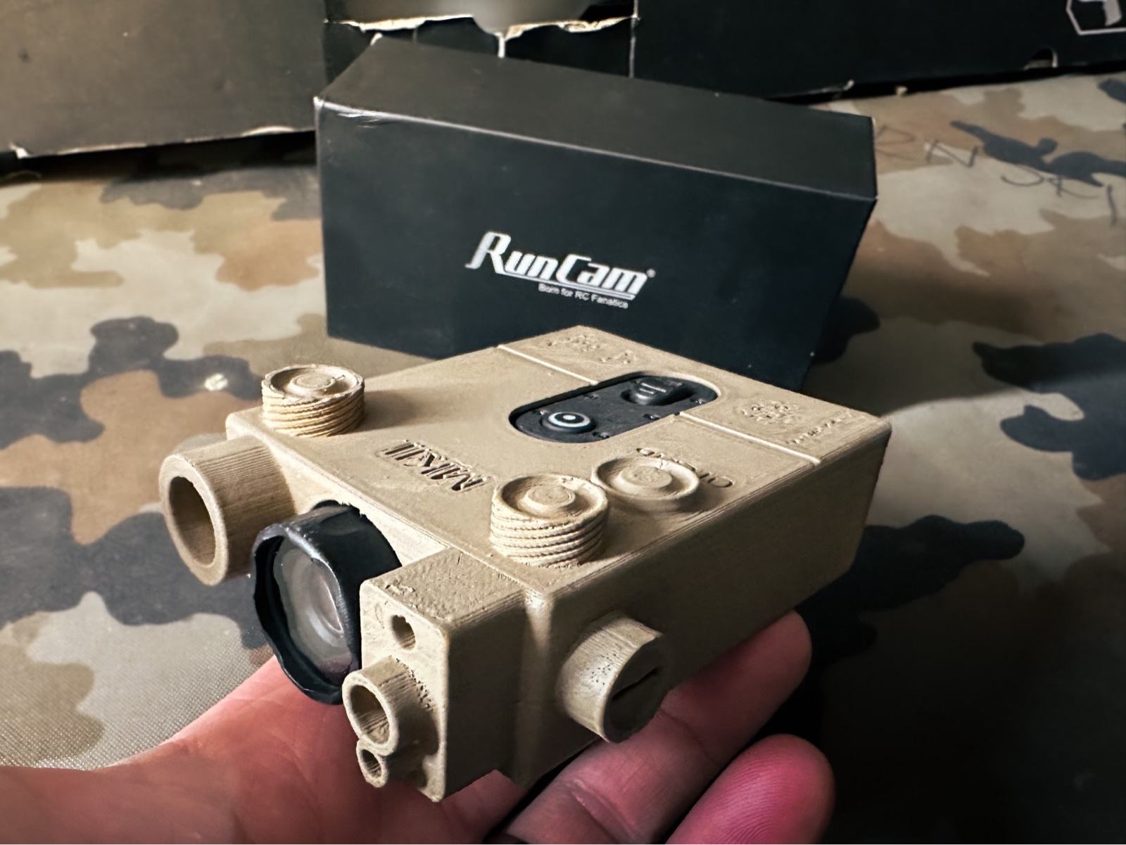 Runcam scopecam 2 4k 25mm + 3d print peq cover