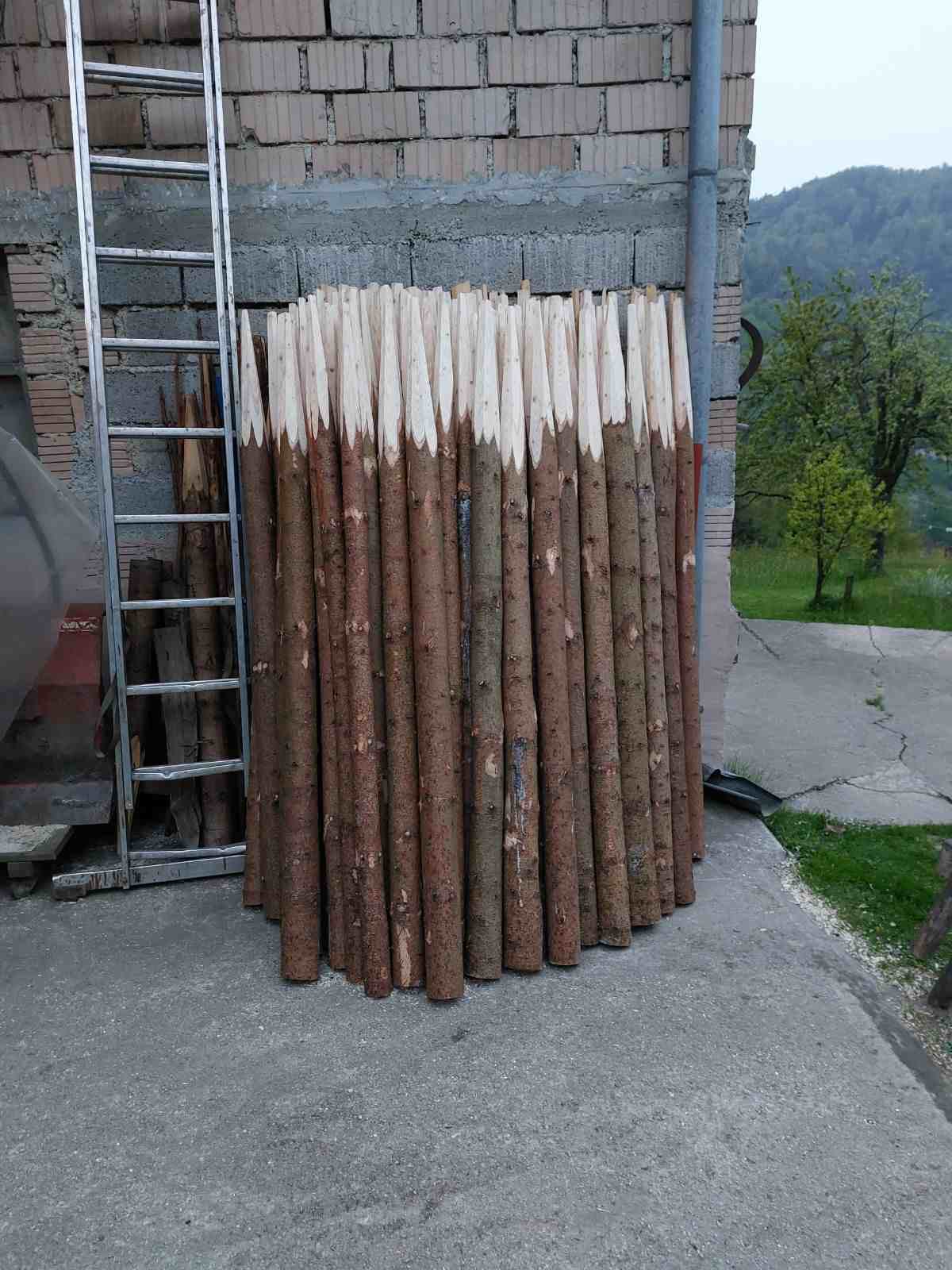 Leseni koli, koli za ograjo, koli za vrt