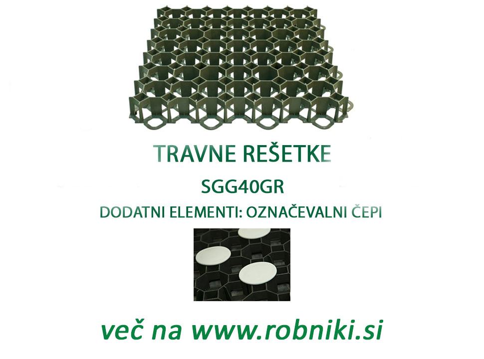PVC TRAVNA REŠETKA SGG40 (49,2x49,2x3,9cm) ZELENA, ČRNA IN BELA