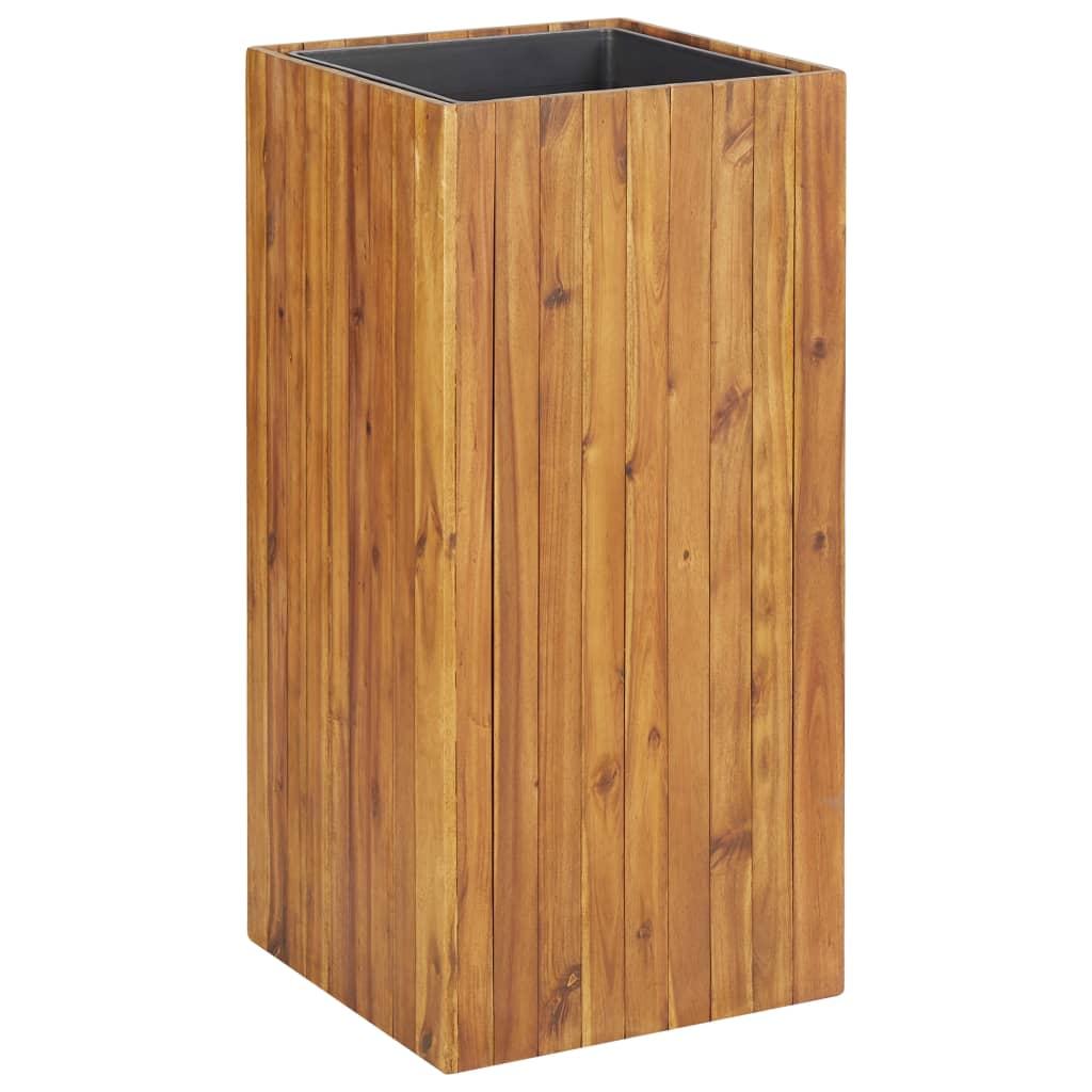 vidaXL Visok cvetlični lonec 43,5x43,5x90 cm trden akacijev les
