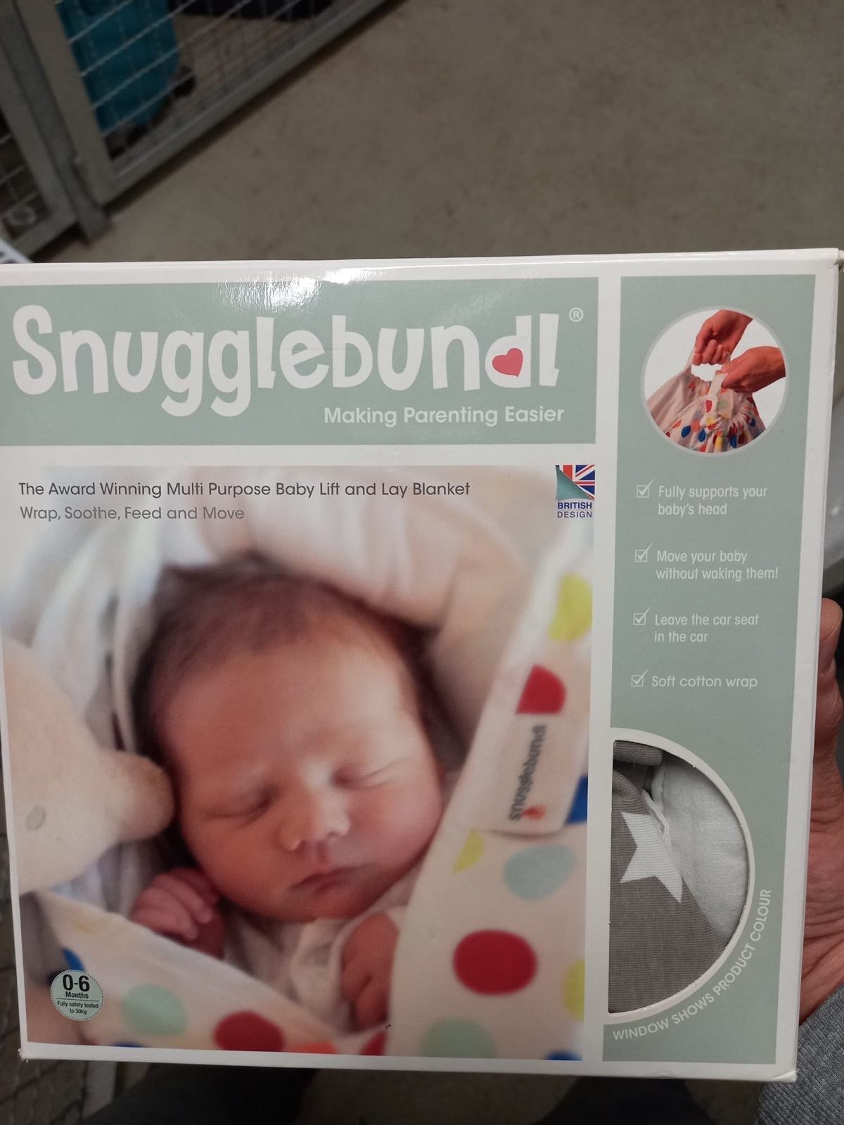 Snugglebundle odejica za prenašanje