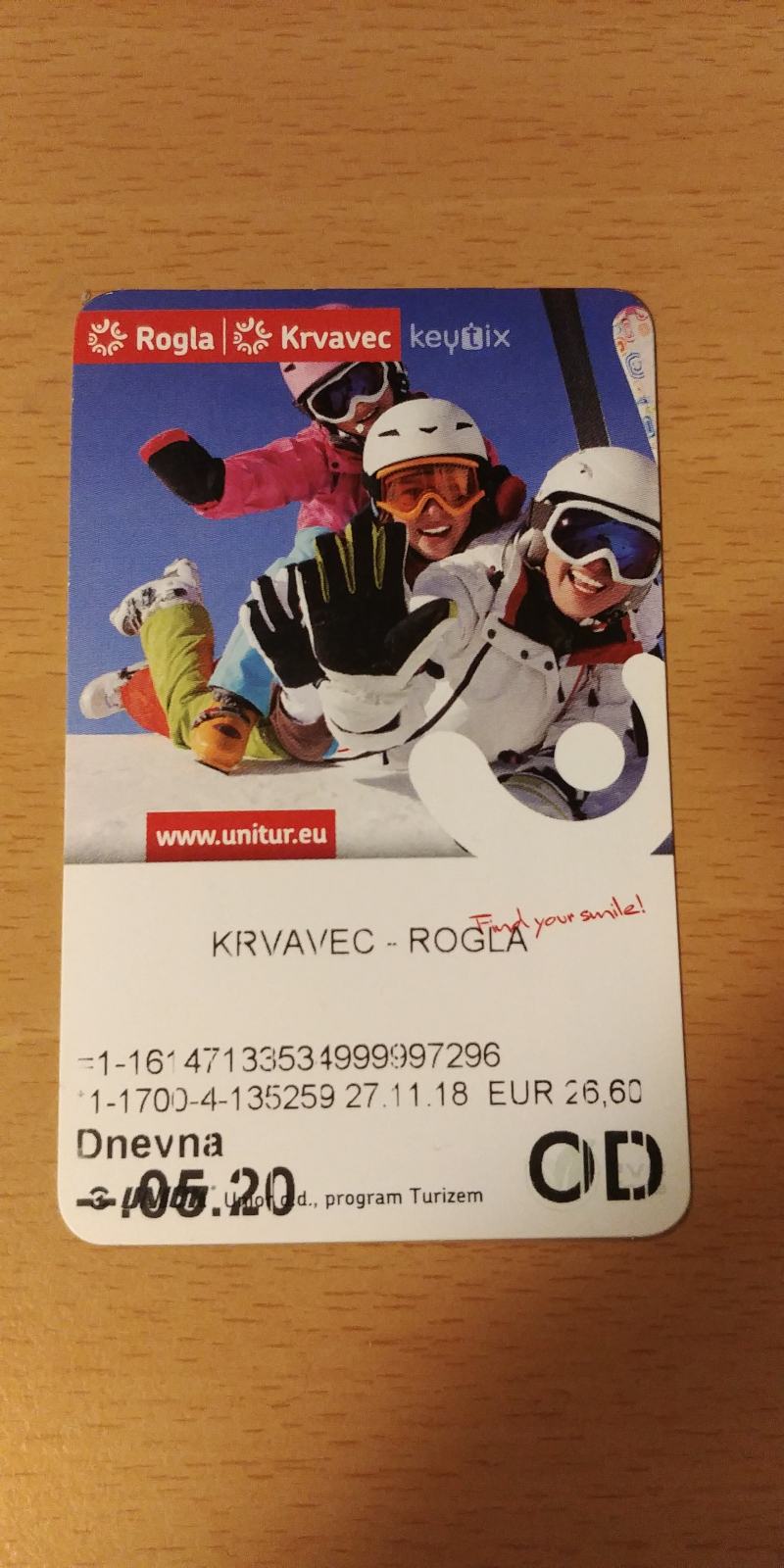 Smučarska karta za Krvavec ali Rogla (3 karte)