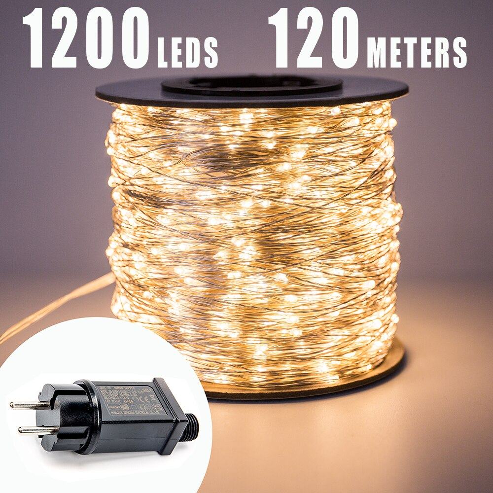 LED svetlobna veriga, novoletne, praznične lučke 120m 1200 LED okraski