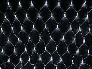 Novoletne božične lučke LED zavesa BELA - mreža 1,5M x 1,5M