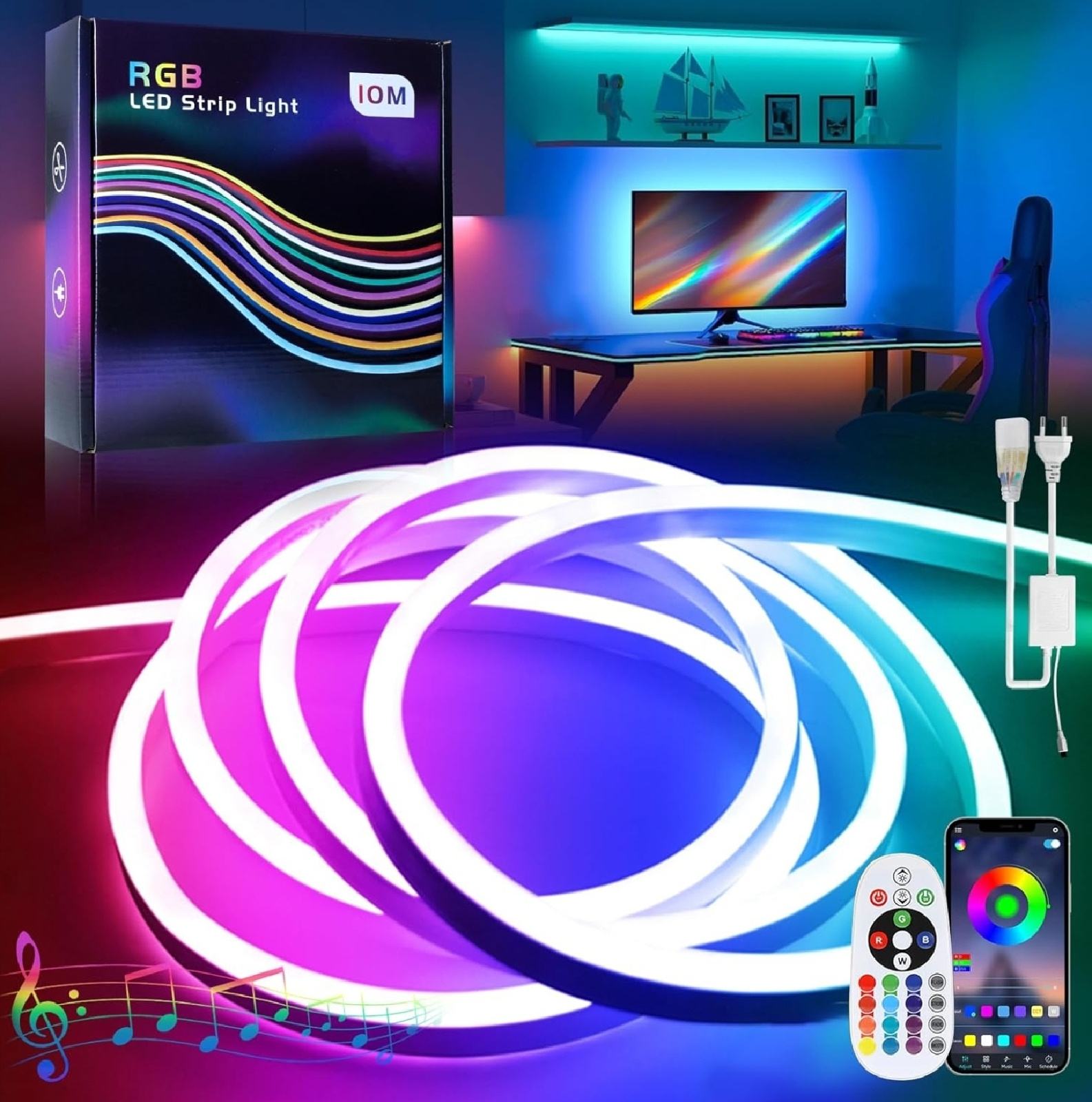 RGB neon led trak (20m)