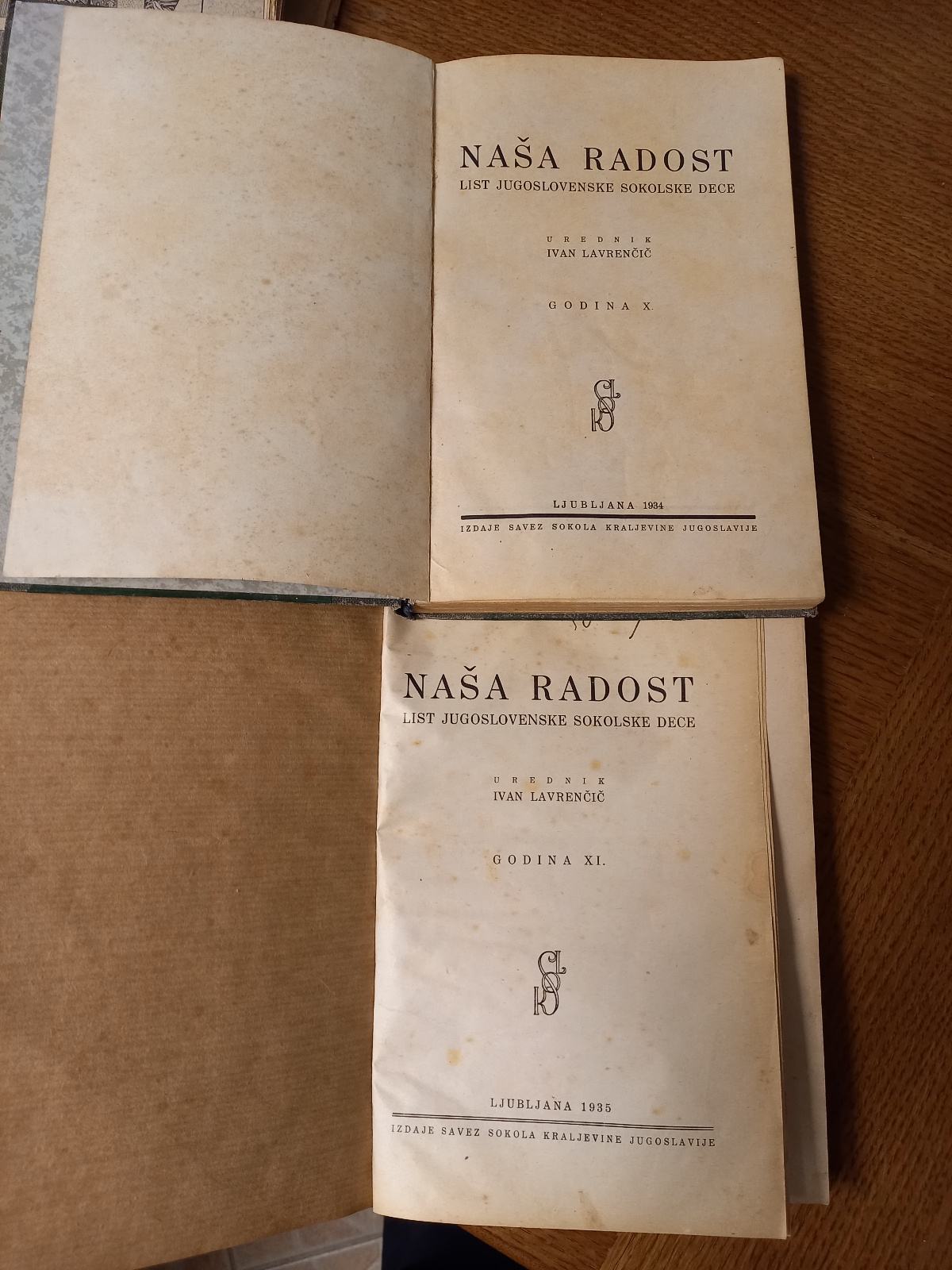 Naša radost , Ivan Lavrič , Sokoli , 1934 - 35