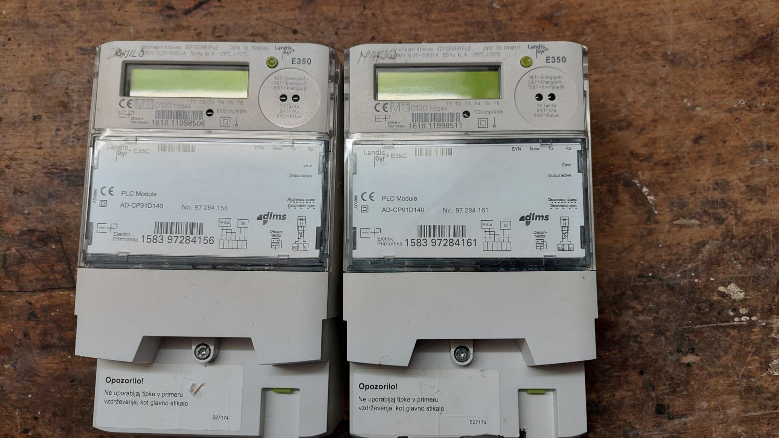 ENOFAZNI ŠTEVEC ELEKTRIČNE ENERGIJE LANDIS+GYR E350 - DVA KOSA