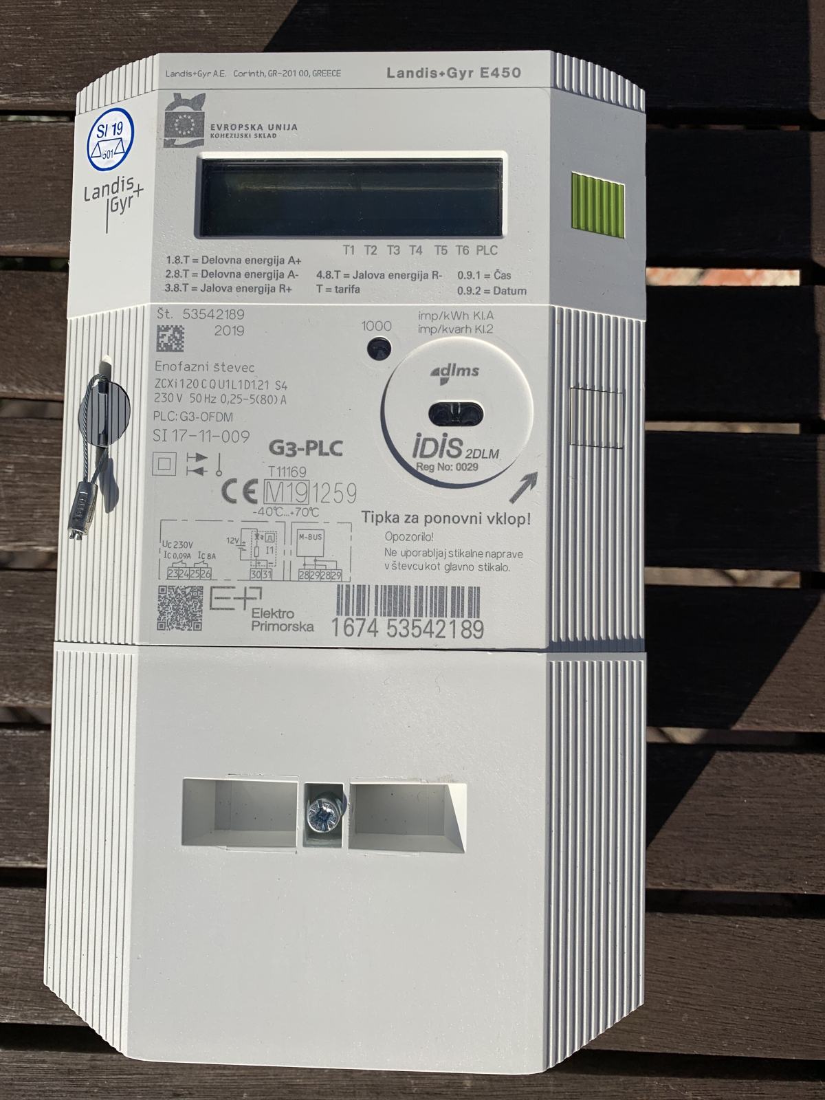 Enofazni števec električne energije Landis+Gyr E450