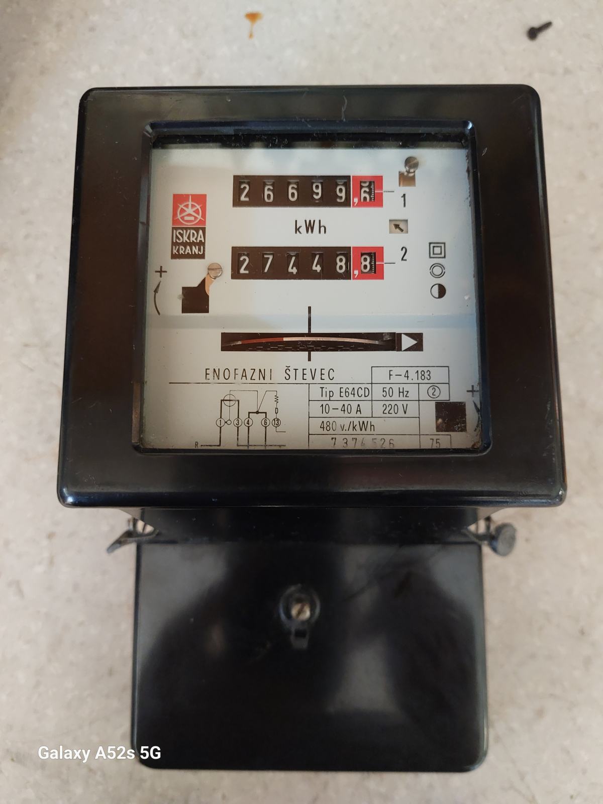 Števec za elektriko 1 fazni