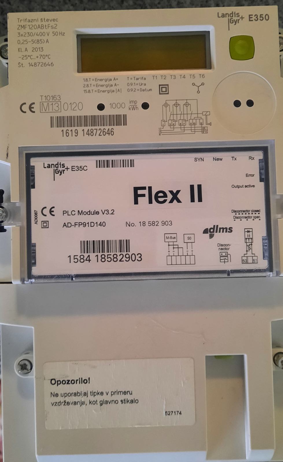 Trifazni števec elektrike Landis+Gyr E350