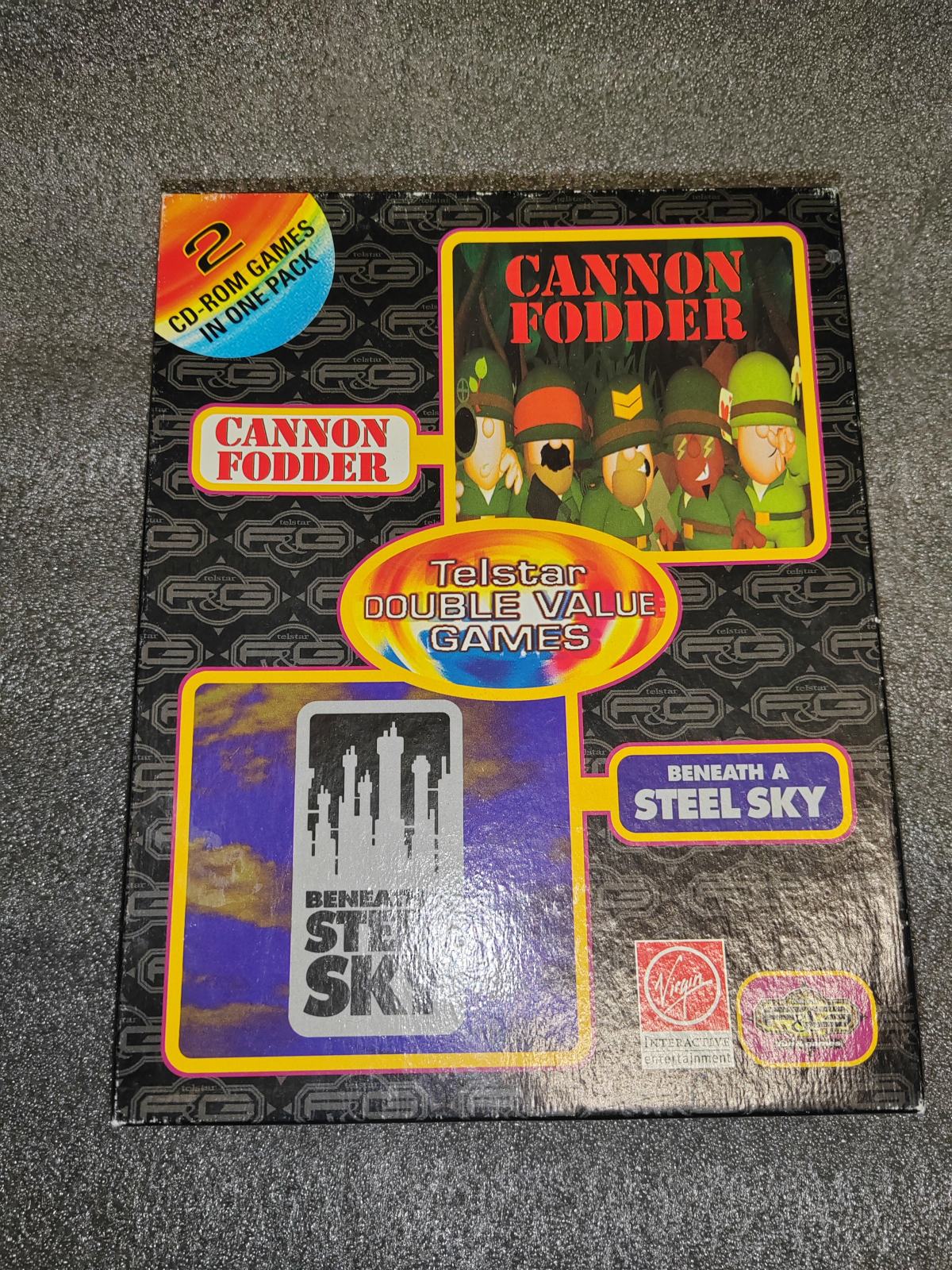 Vintage igri za PC Big Box Cannon Fodder in Beneath a steel sky