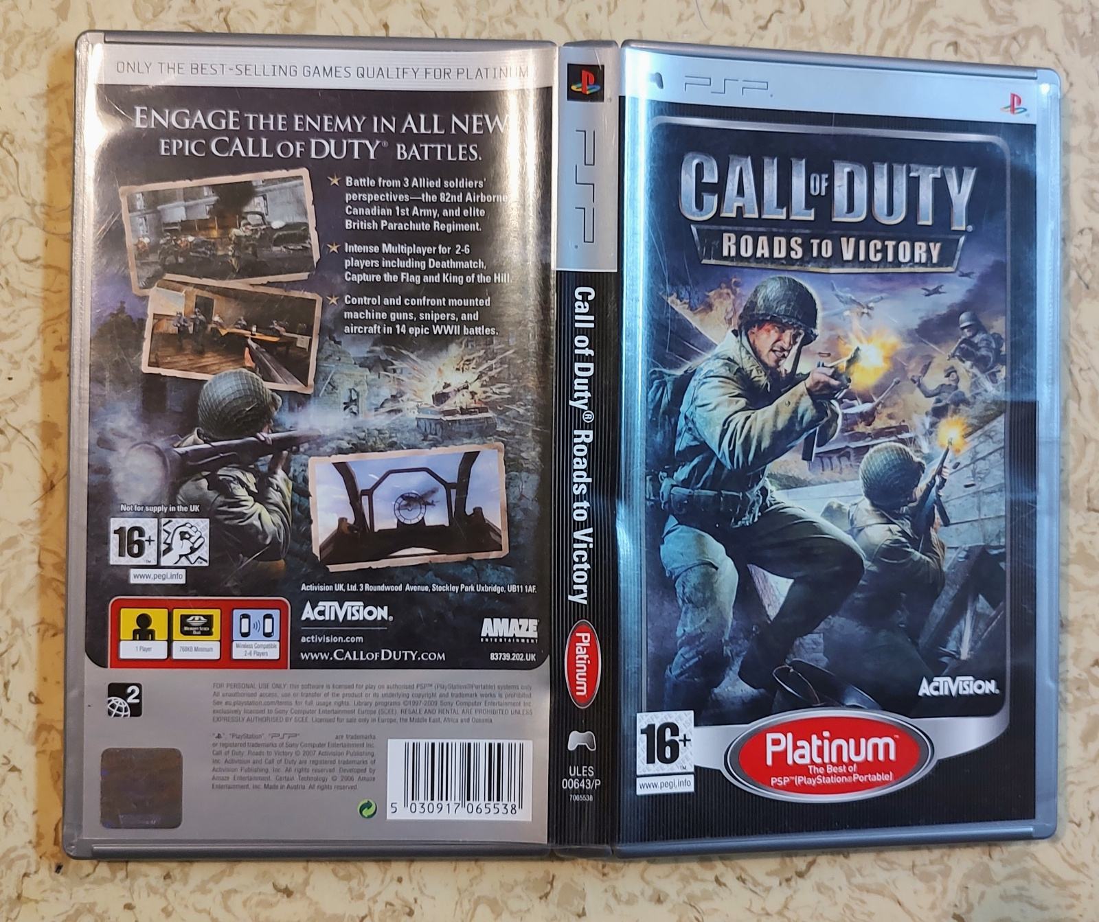 PSP, PLATINUM, CALL OF DUTY ROADS TO VICTORY