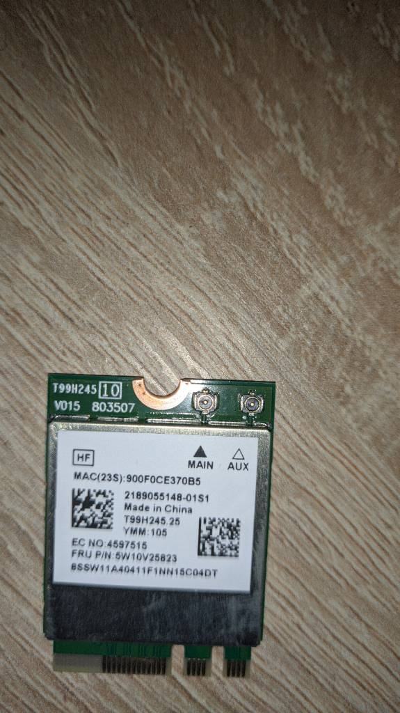 Mediatek MT7921 WiFi kartica (WiFi 6 + Bluetooth 5.2)