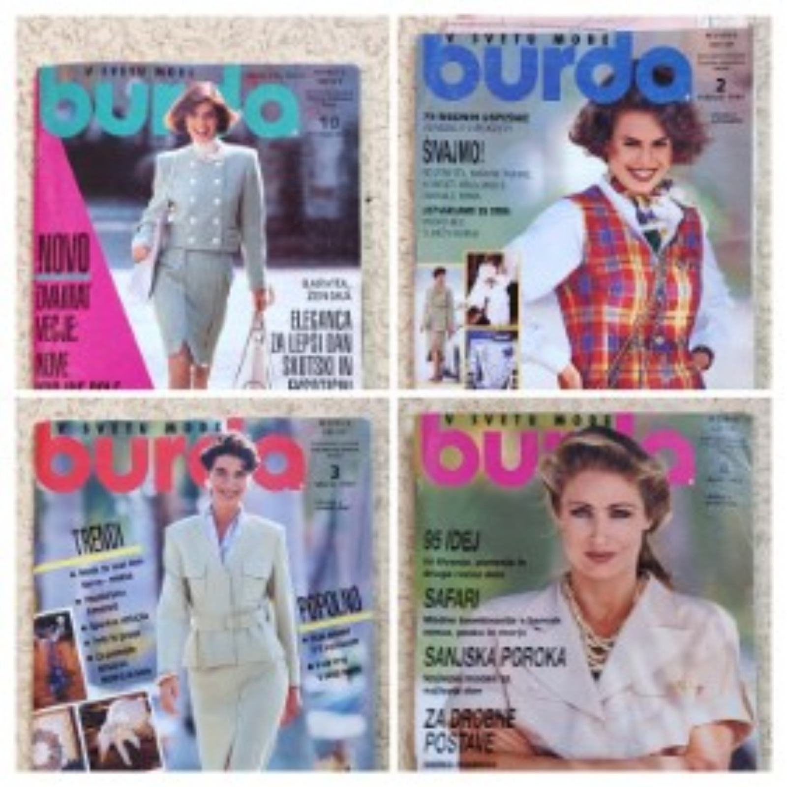 BURDA S KROJNIMI POLAMI, 4 REVIJE
