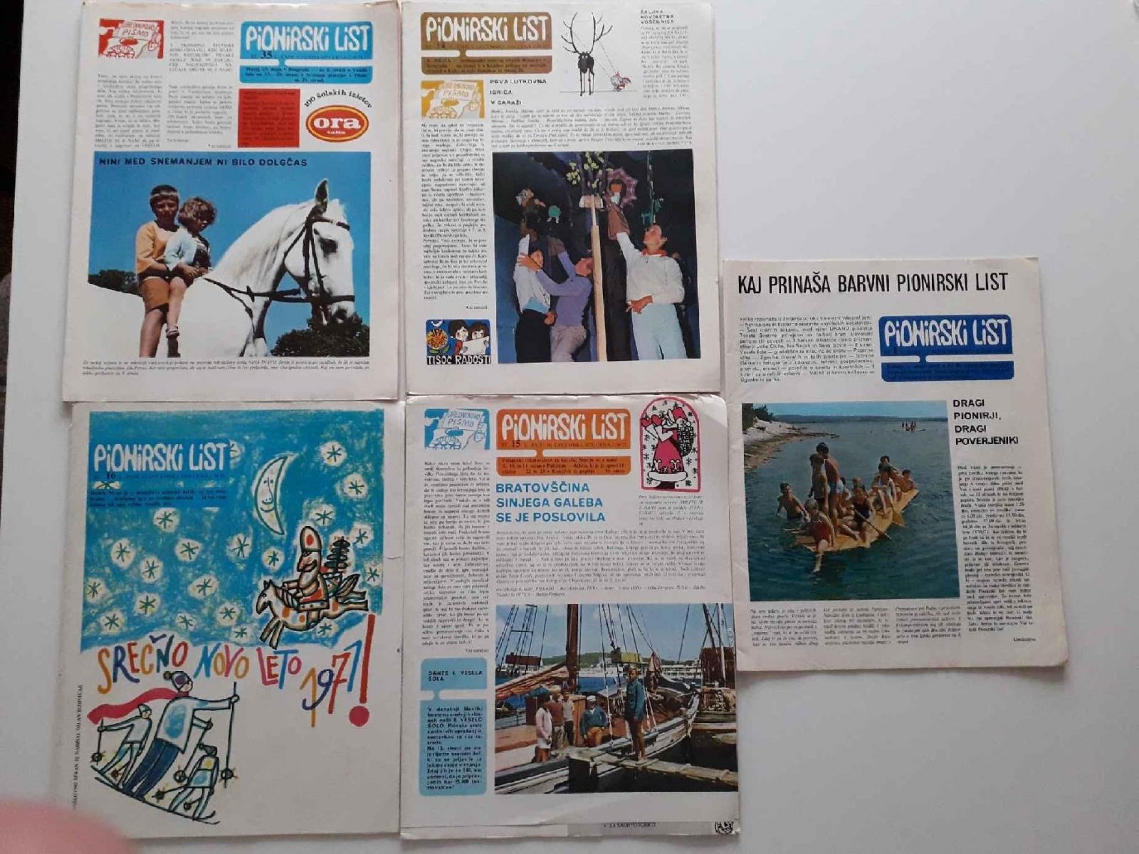 PIONIRSKI LIST, LETNIK 1970, 5 REVIJ V KOMPLETU