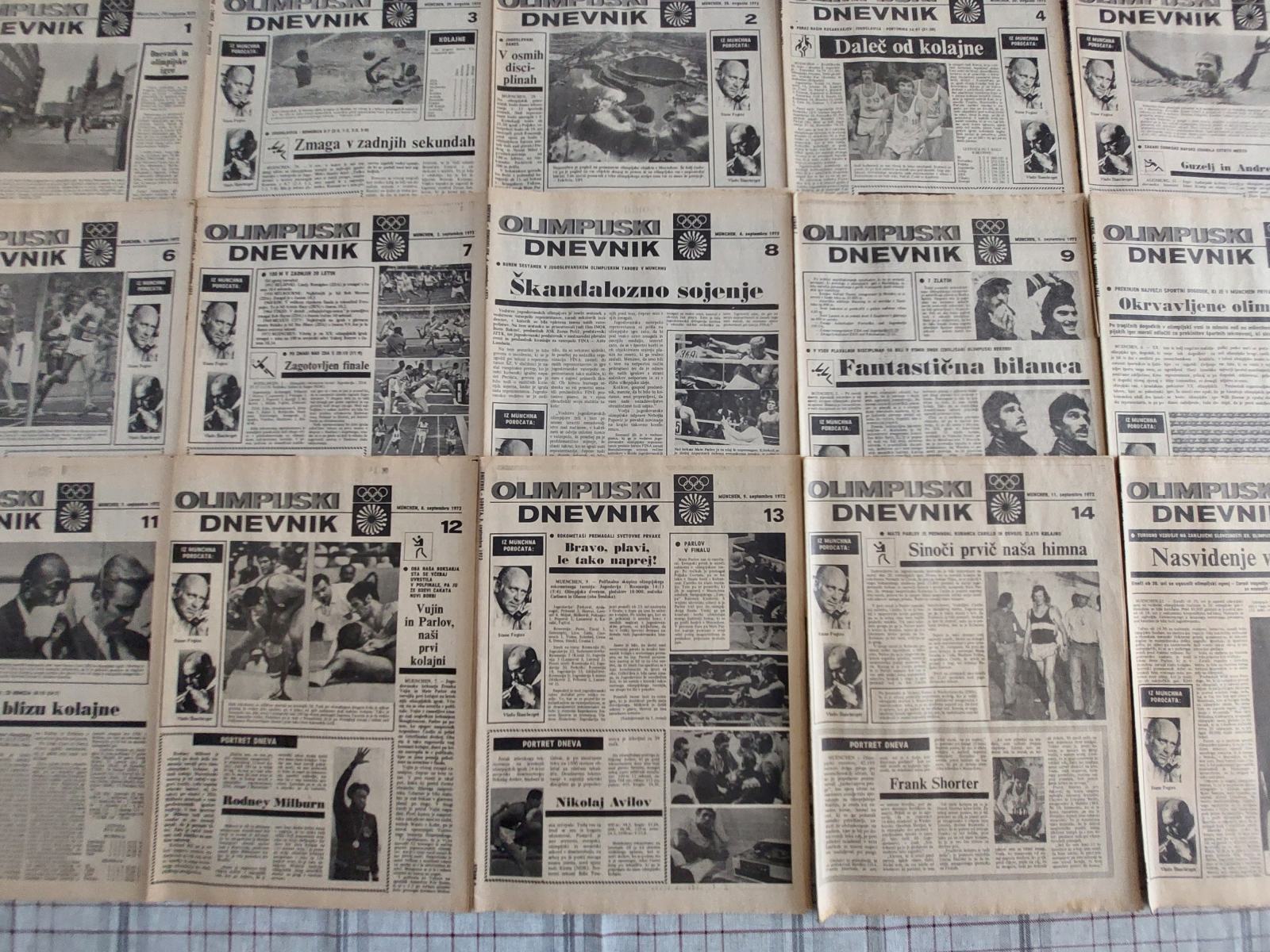 STAR ČASOPIS,OLIMPIJSKI DNEVNIK IZ LETA 1972,MUNCHEN,15 ČASOPISOV