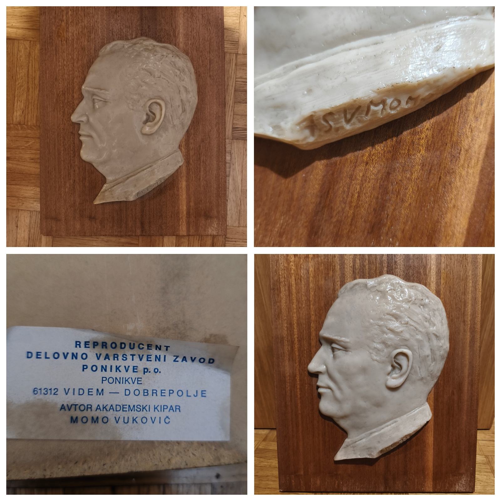 PROFILNI RELIEF TITO - PODPISAN OD AKEDEMSKEGA KIPARJA - MOMO VUKOVIČ