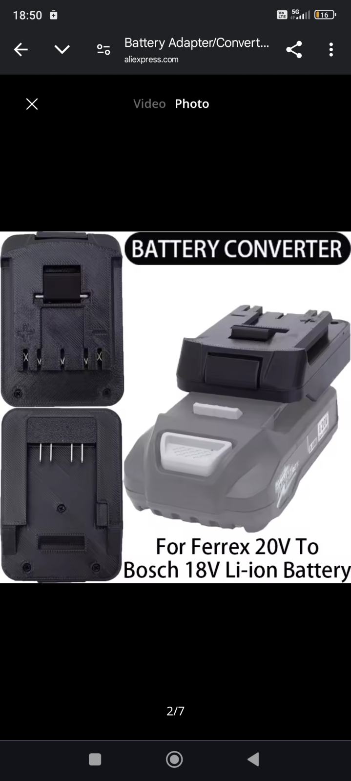 Adapter za Ferrex Hoferjeve baterije in Bosch orodje