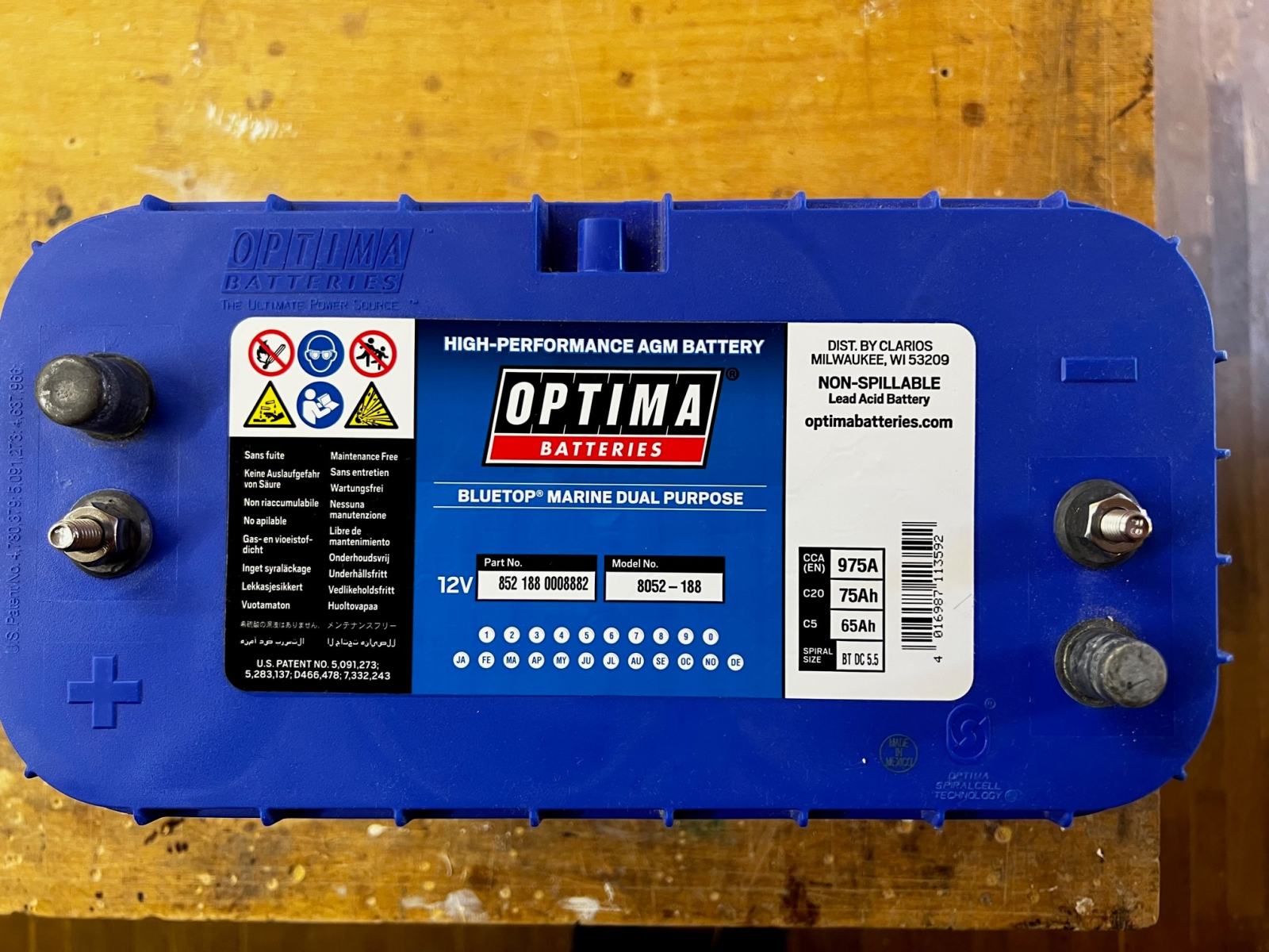Akumulator OPTIMA BLUE 75Ah