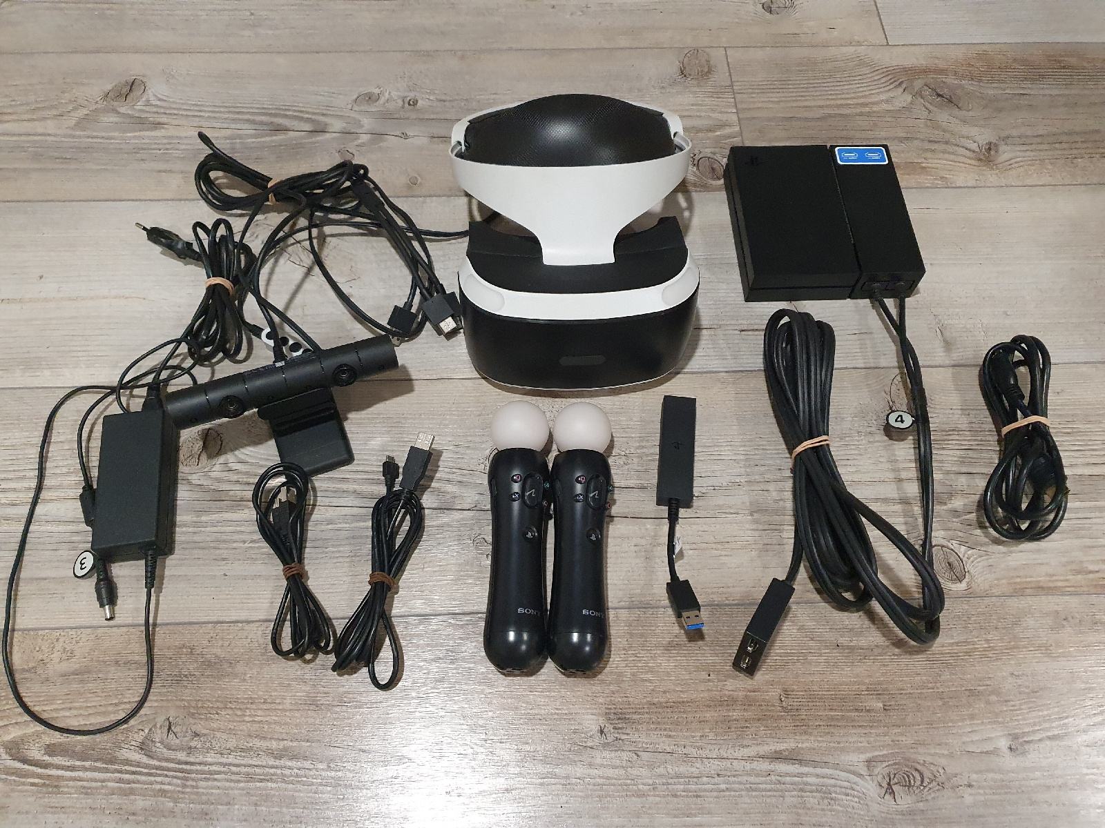 Playstation Psvr vr ocala, dod. kontr. in adapter za Ps5 + Vr Igre