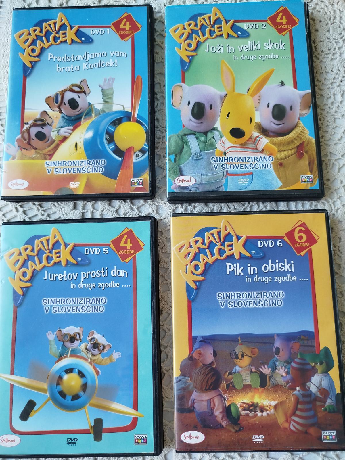 DVD Brata Koalček, risanke za najmlajše, 4 kom
