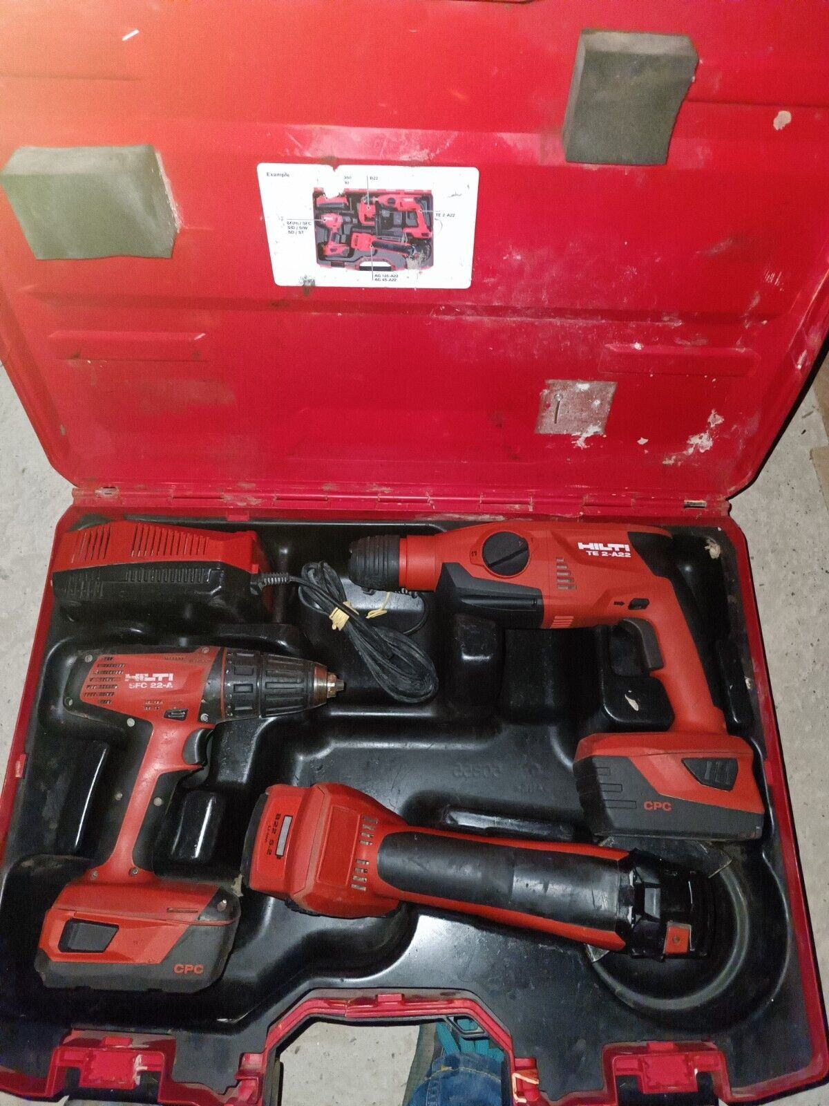 Hilti komplet treh orodij Te2/Ag125/Sfc A22v