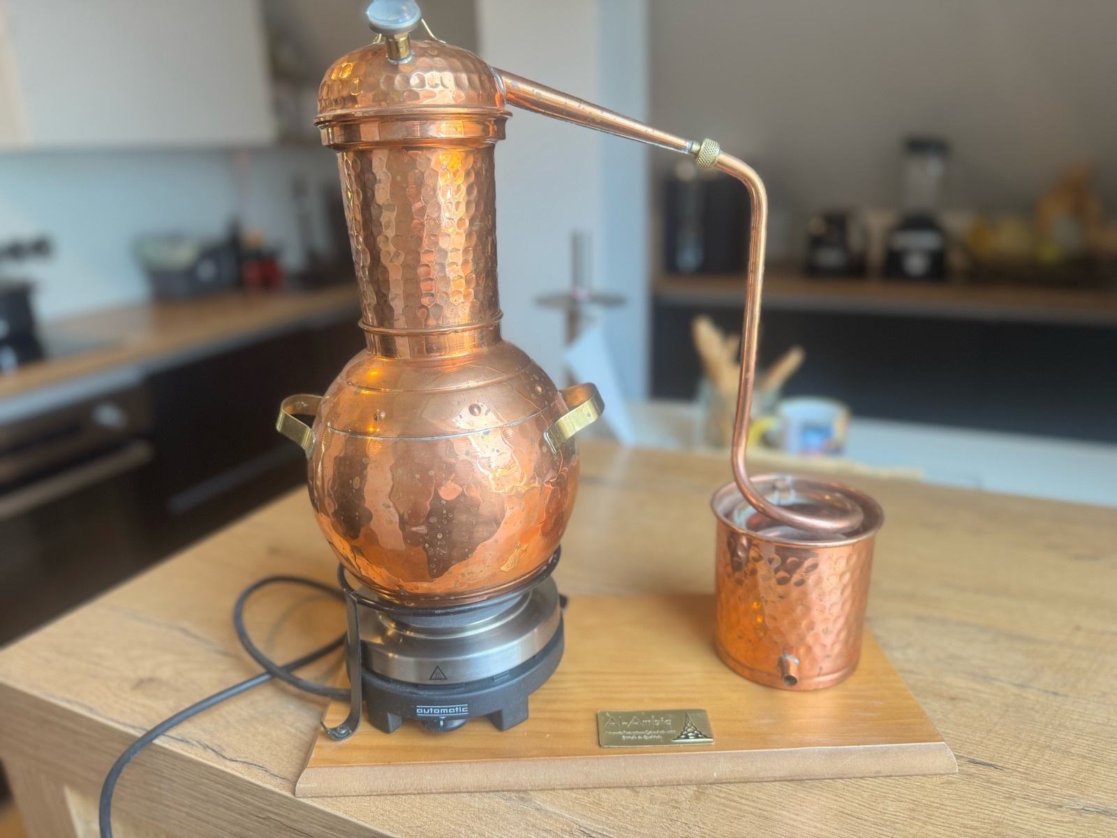 Bakreni destilator Alembik, 2,5L Z el. grelcem