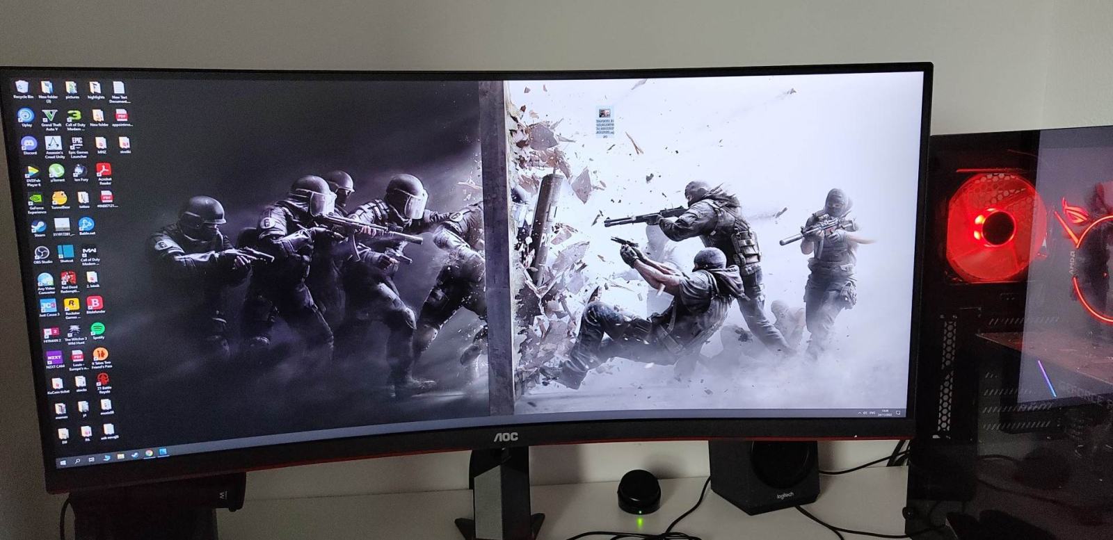 AOC CU34G2X 34 UltraWide QHD 3440x1440 144hz curved monitor