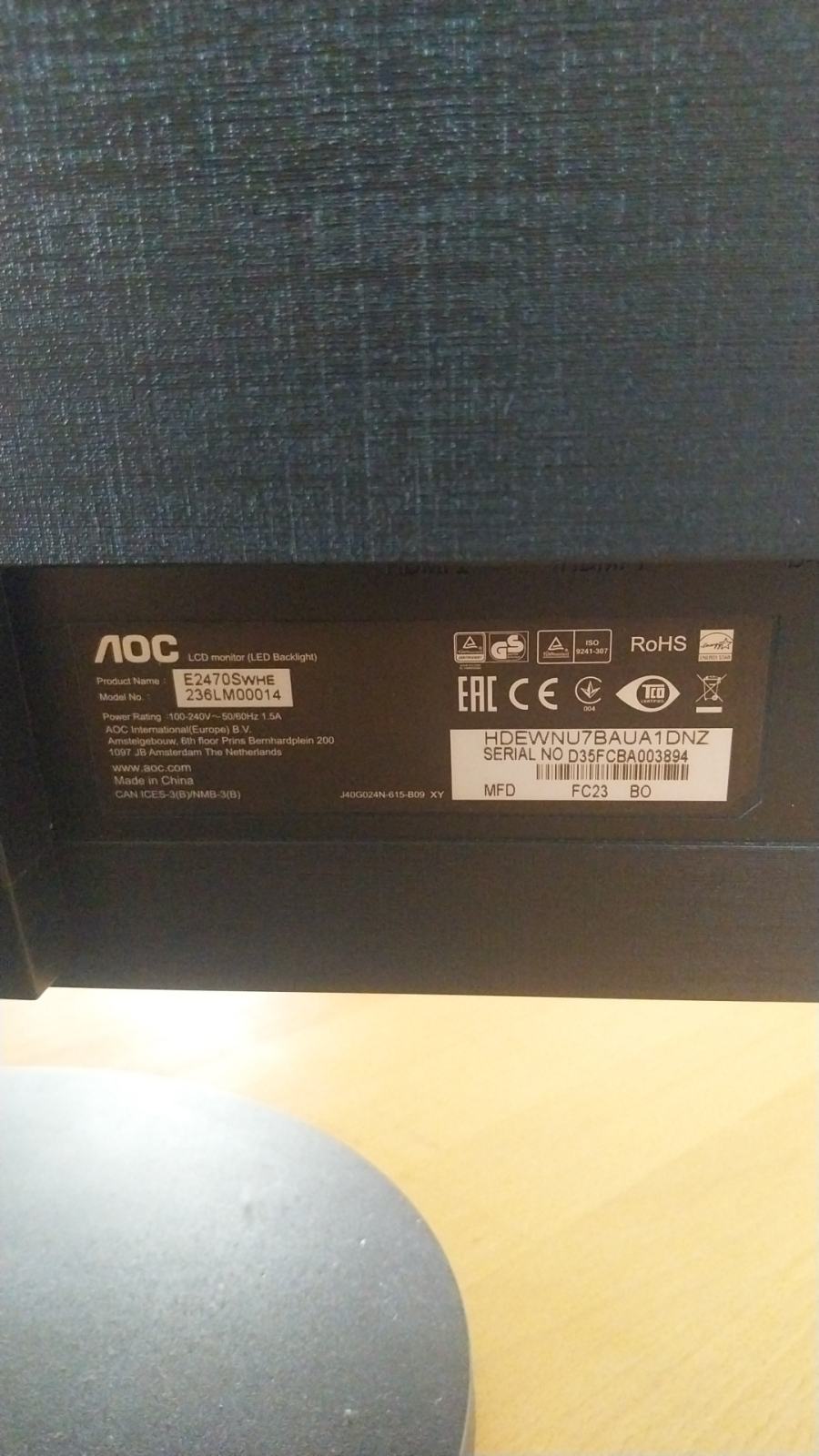 AOC MONITOR 60hz