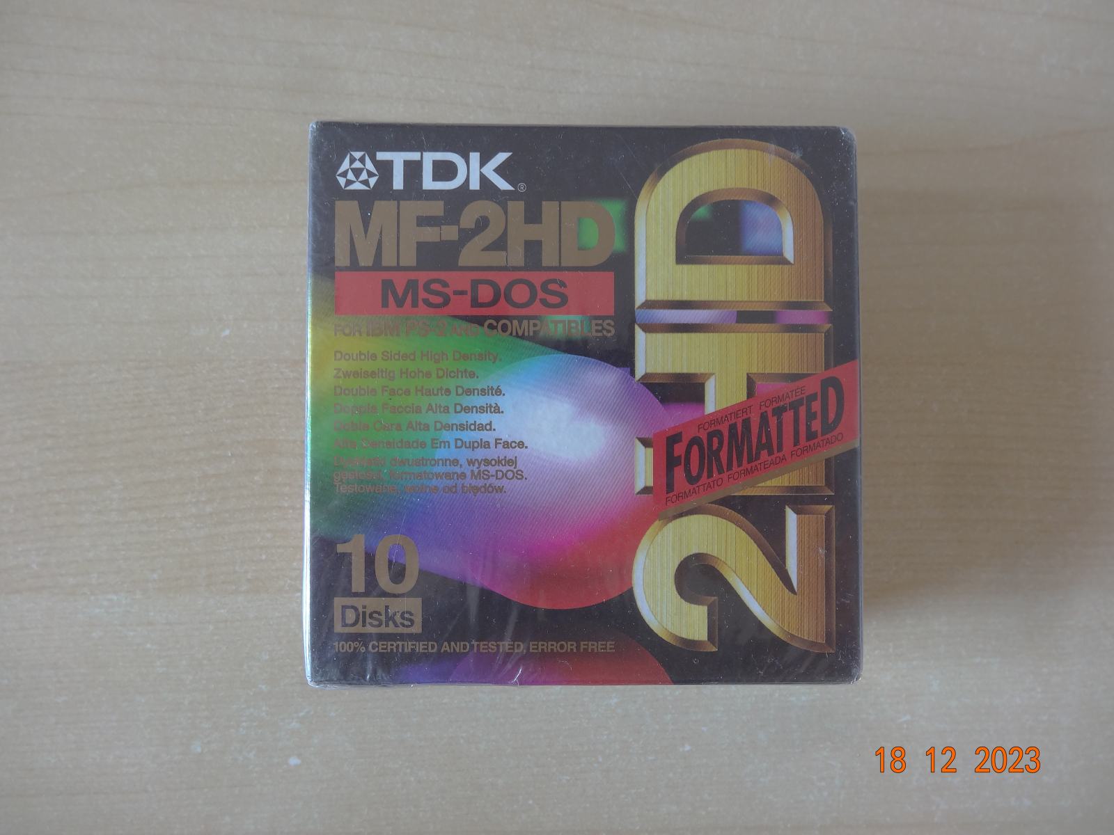 TDK MF-2HD MS Diskete DOS Formatted 10 Pack