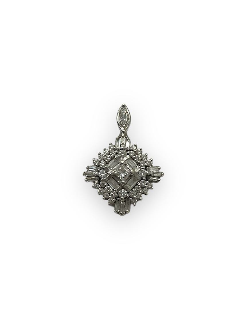 (5901) Zlati obesek “CRUZ” 18K 750/1000+DIA; masa=2.74g