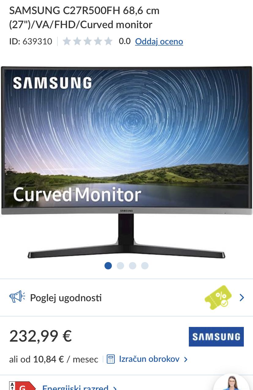 Samsung monitor (beri opis)