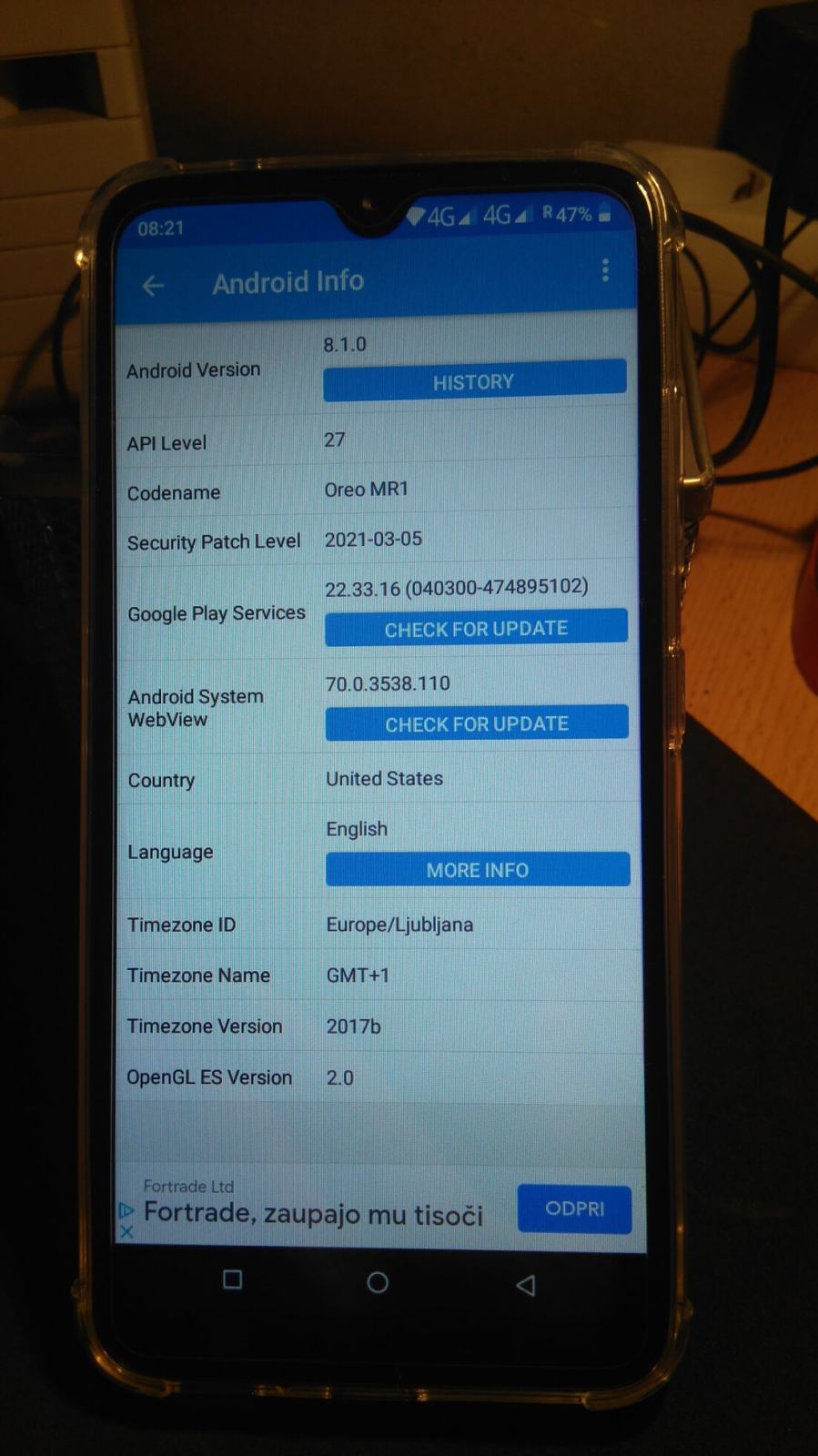 99,00 eur !!! PAMETNI MOBILNI TELEFON A73 5G 2G/16G NOV!!!
