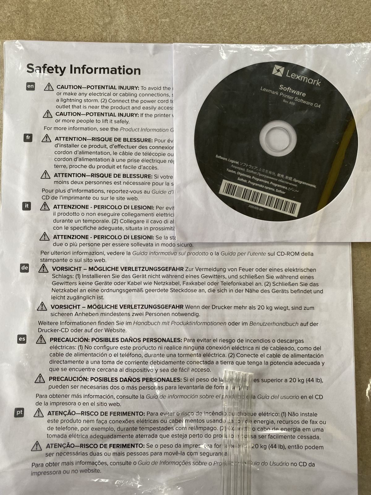 CD LEXMARK Printer Software G4, programska oprema za tiskalnik - NOVO