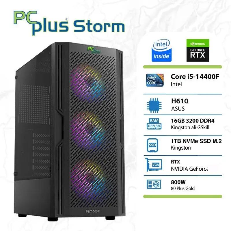 PCPLUS Storm i5-14400F 16GB 1TB NVMe SSD GeForce RTX