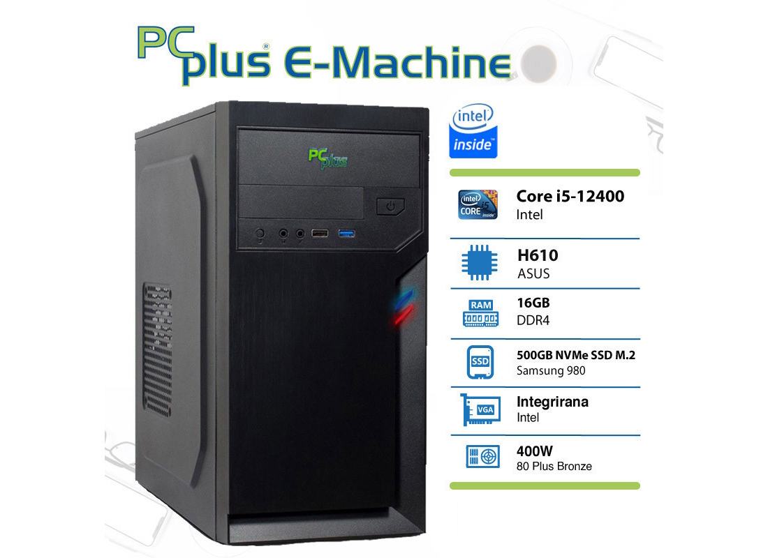 RAčUNALNIK PCPLUS E-MACHINE I5 14400, 16 GB, SSD 1 TB
