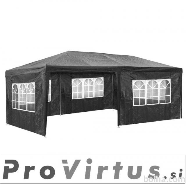 Vrtni šotor paviljon 6x3 siva NOVO!
